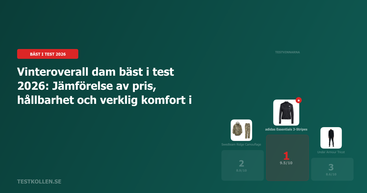 vinteroverall dam bäst i test 2026 – Jämför jumpsuits & overaller dam ...