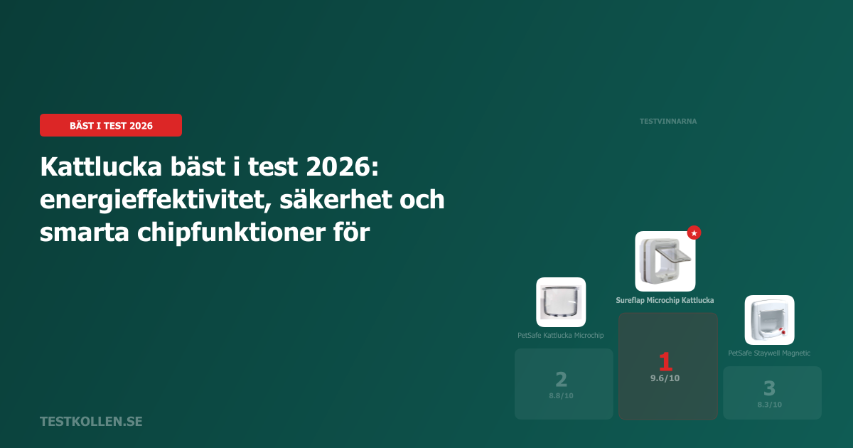 Kattlucka bäst i test 2026 – Säkraste & smartaste kattluckorna | Testkollen
