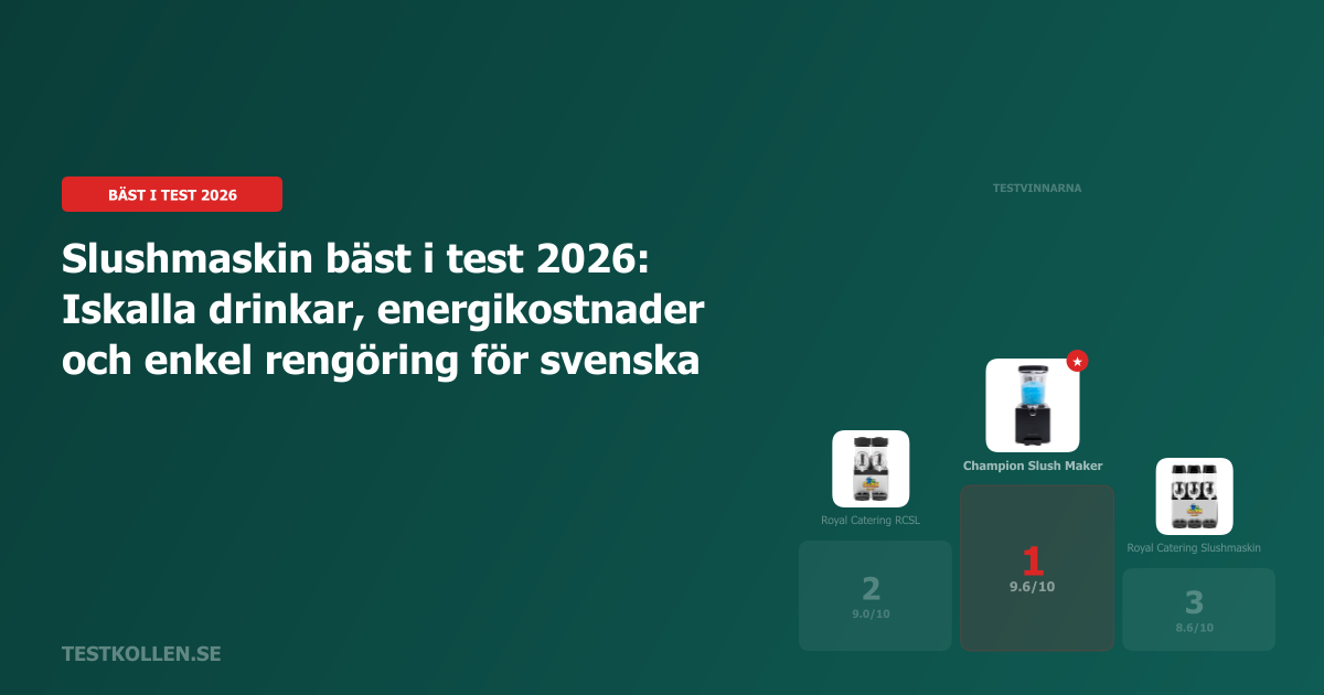 Slushmaskin bäst i test 2026 – jämför pris & prestanda | Testkollen
