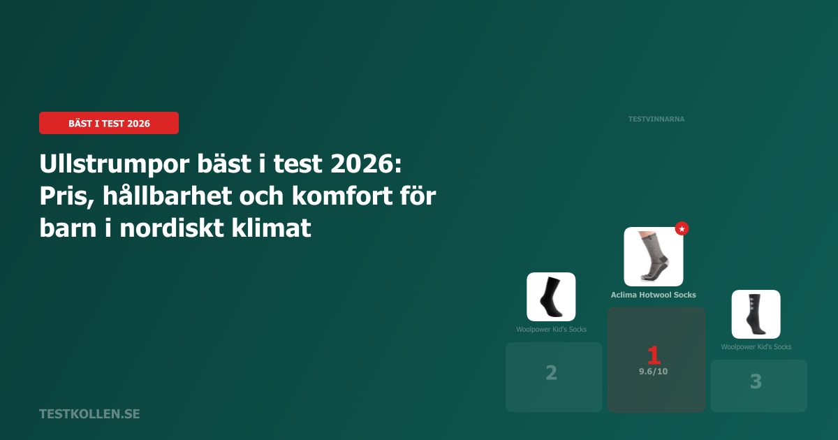 Ullstrumpor bäst i test 2026 – Testade strumpor barn & pris | Testkollen